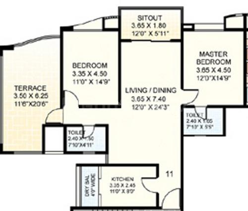 Clover Acropolis Floor Plan Viman Nagar, Pune