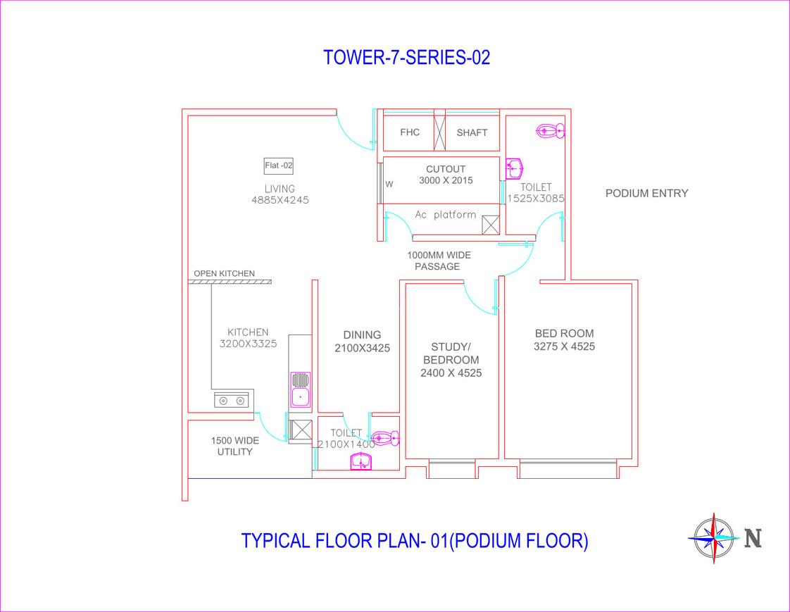 Vista Heights Floor Plan Singanallur, Coimbatore