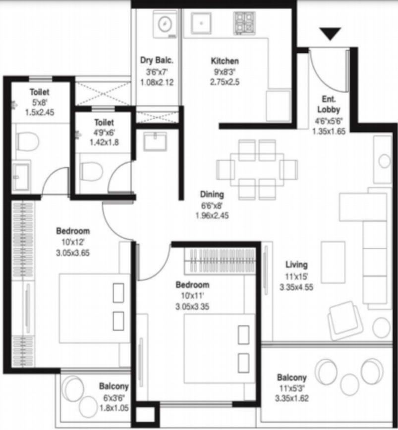 Mantra Monarch Phase 3 Floor Plan Balewadi, Pune