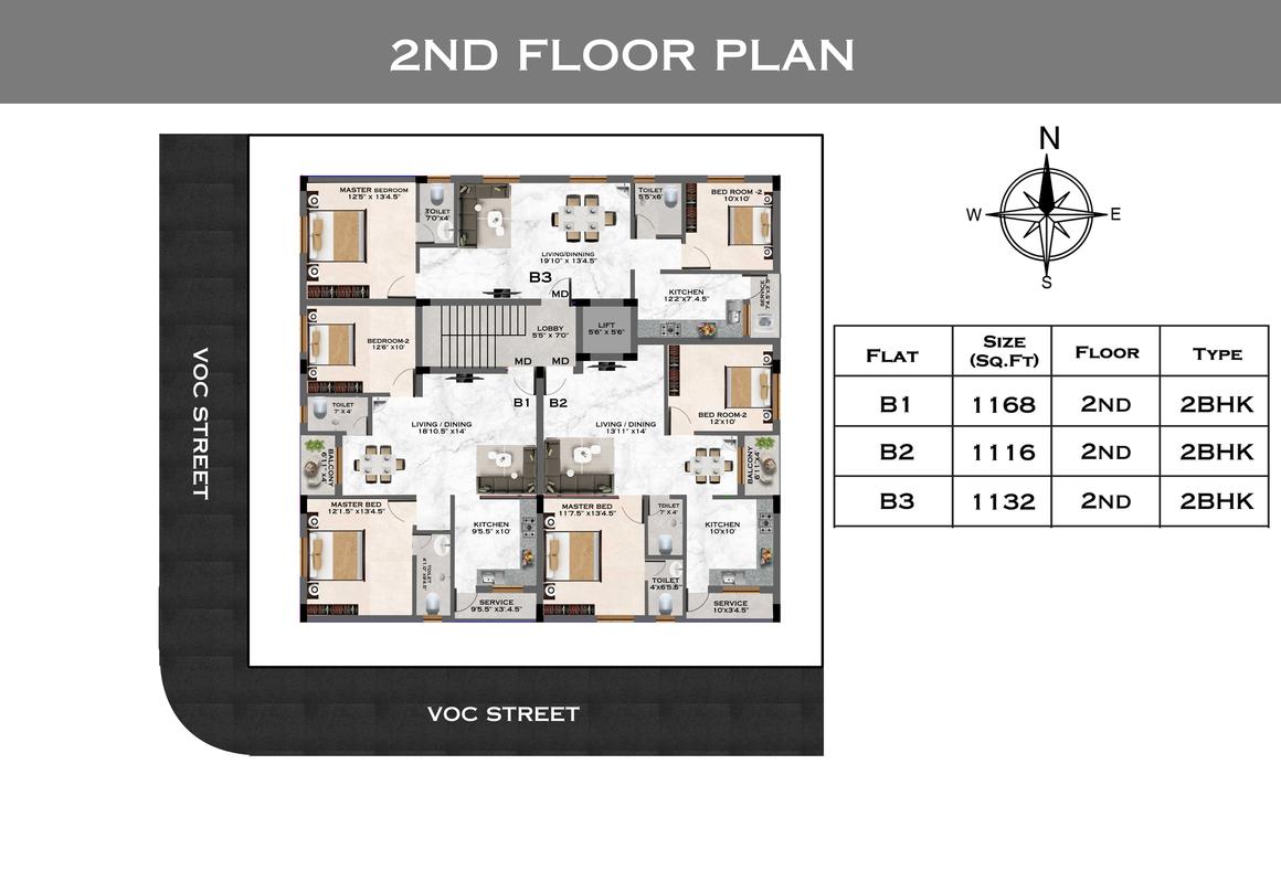 Traventure FourSquare Floor Plan Saligramam, Chennai