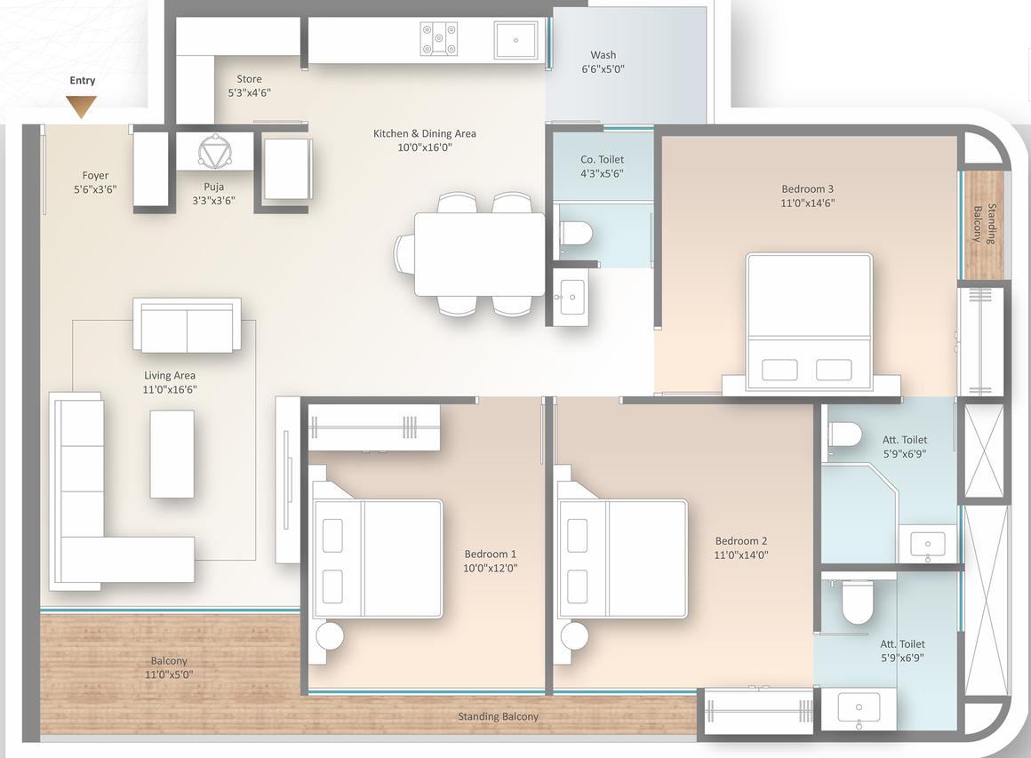 Shivanta Iris in New Gotri, Vadodara - Price, Reviews & Floor Plan