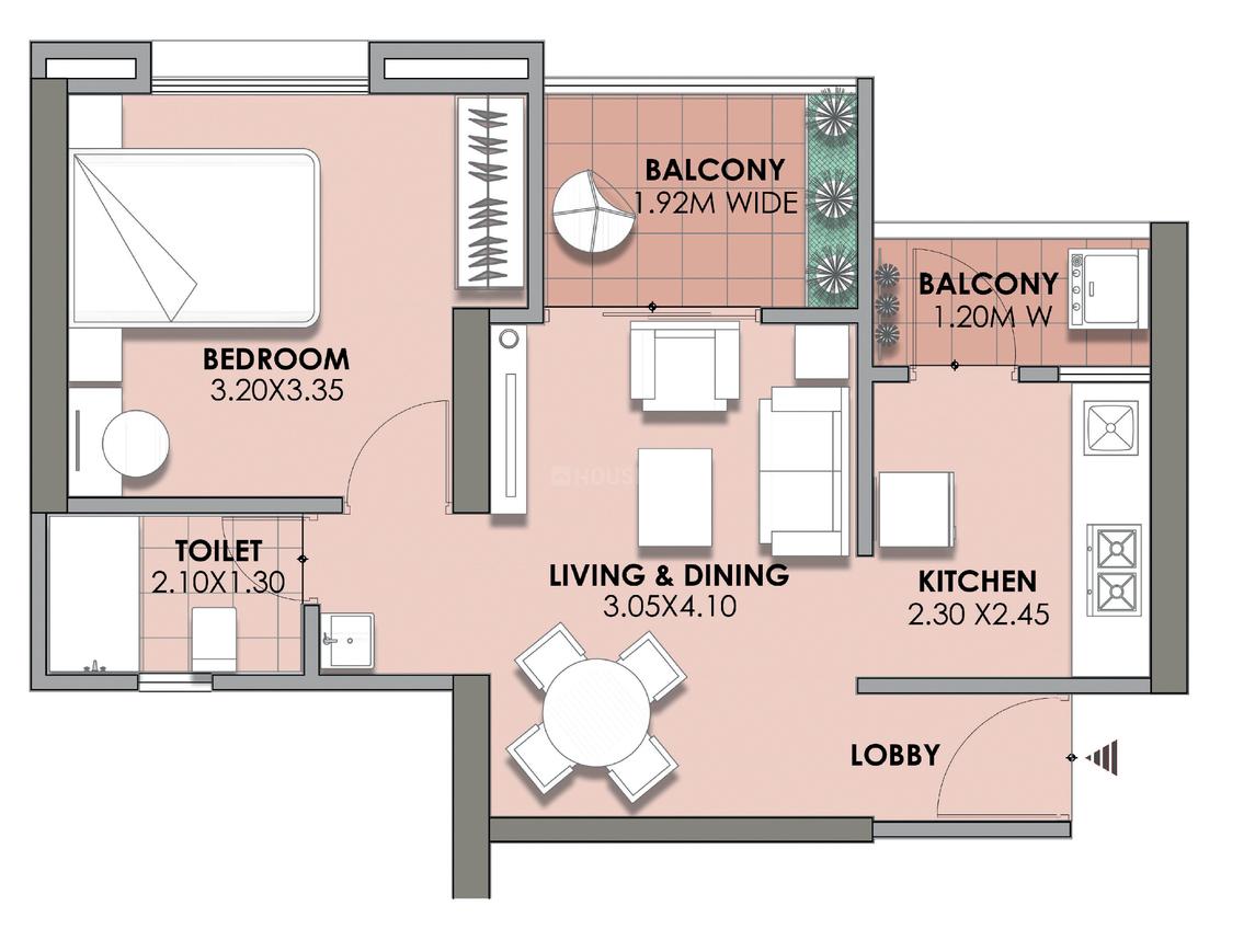 Puraniks Abitante Fiore Floor Plan Bavdhan, Pune