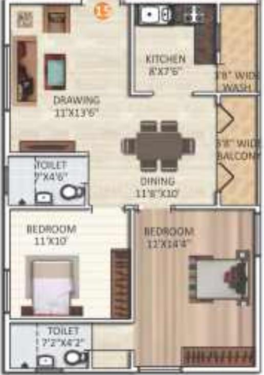 SSVR Lotus Pond Floor Plan Varthur, Bangalore