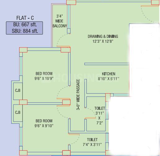 Asian Habitat 64 Floor Plan Mourigram, Howrah