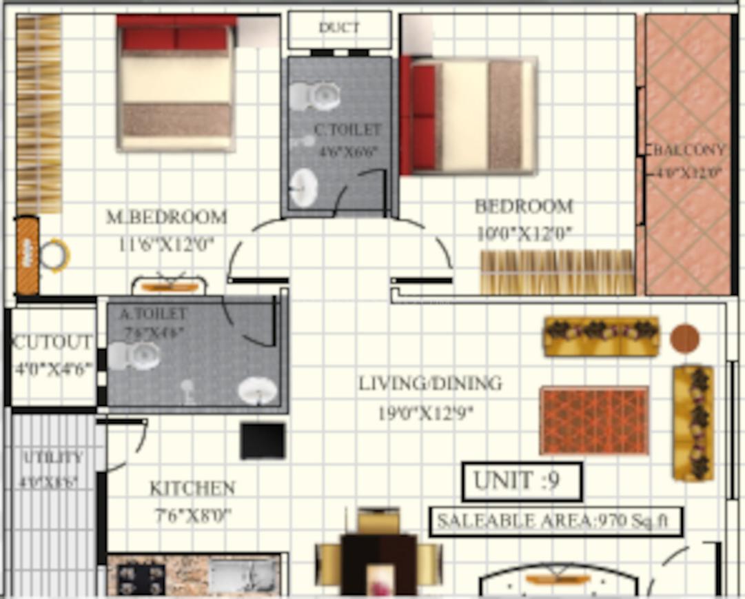 Shree Surya Enclave Floor Plan Electronic City, Bangalore