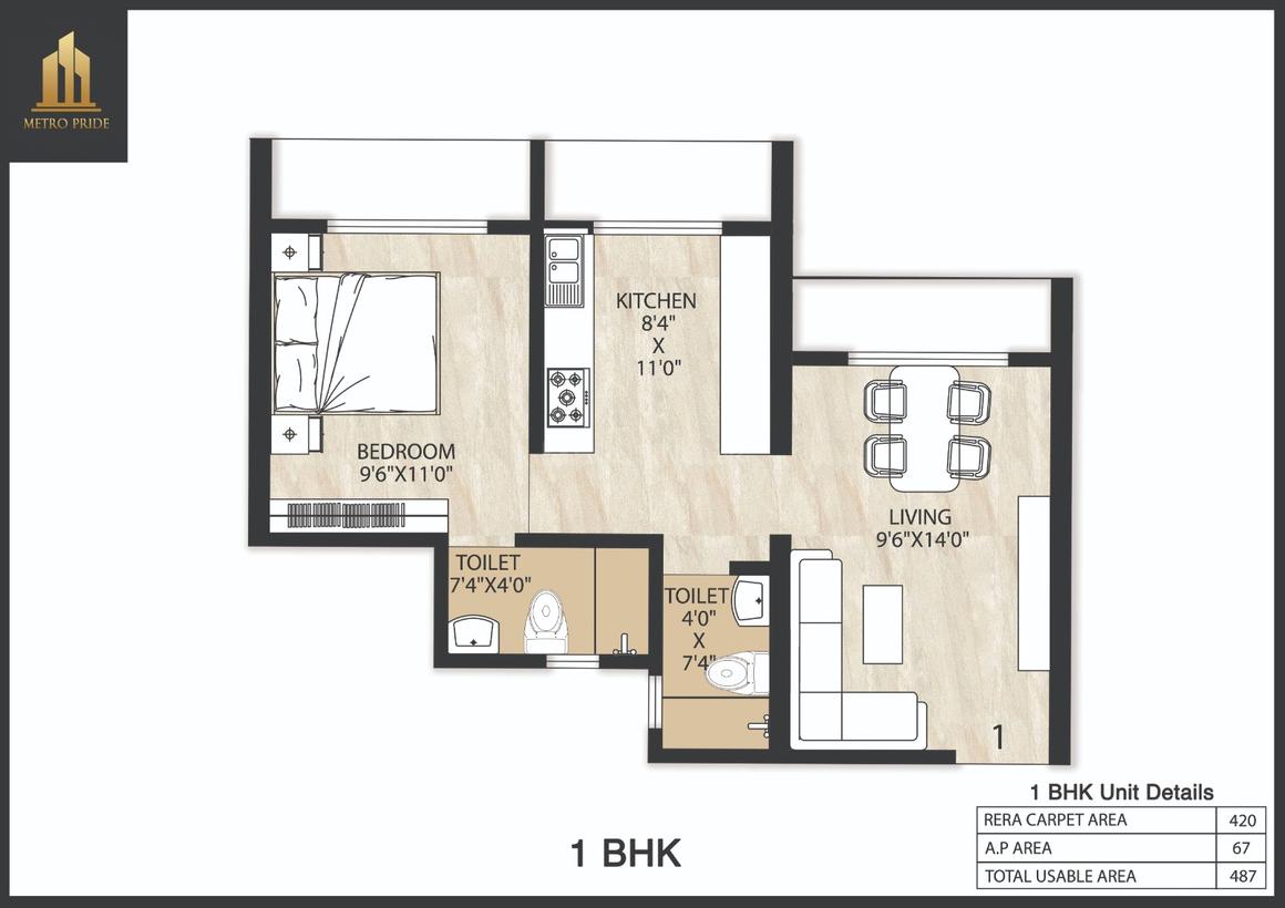Metro Pride Floor Plan Thakurli, Thane