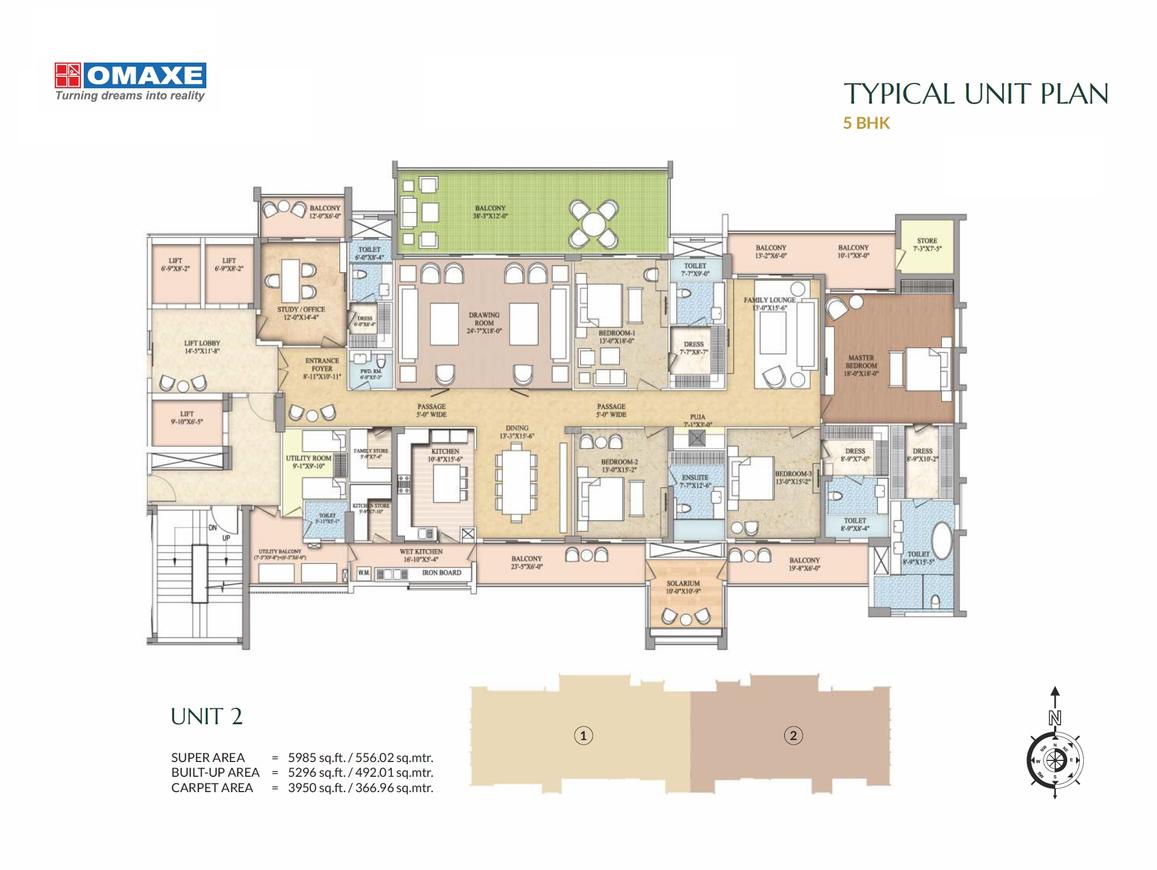 Omaxe Royal Signature Sheer Luxury On The Rise Floor Plan Thakkarwal ...
