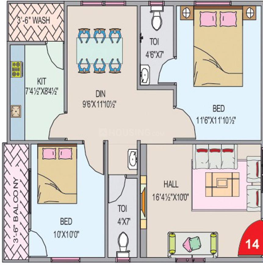 Parijatha Pride Floor Plan Shamirpet, Hyderabad