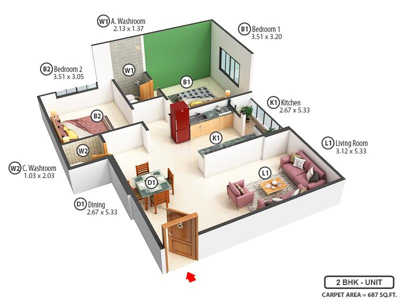 Atmiya Shivanjani Residency Floor Plan Rander, Surat