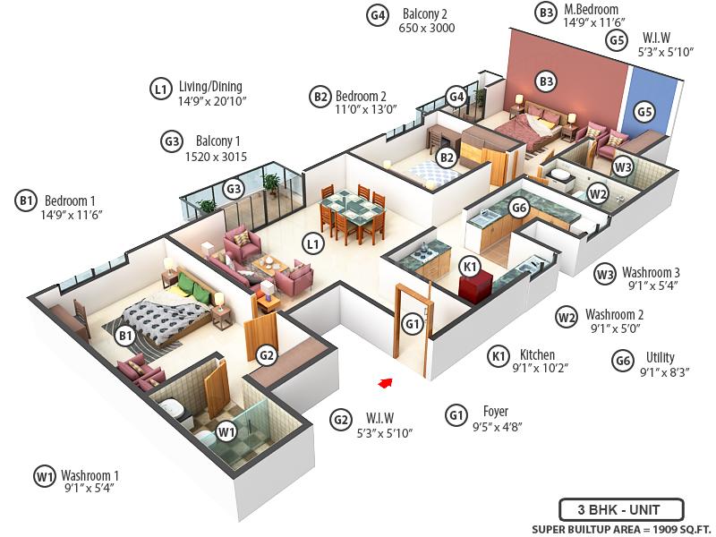 Visista By Vista Spaces Okas Floor Plan Allalasandra, Bangalore