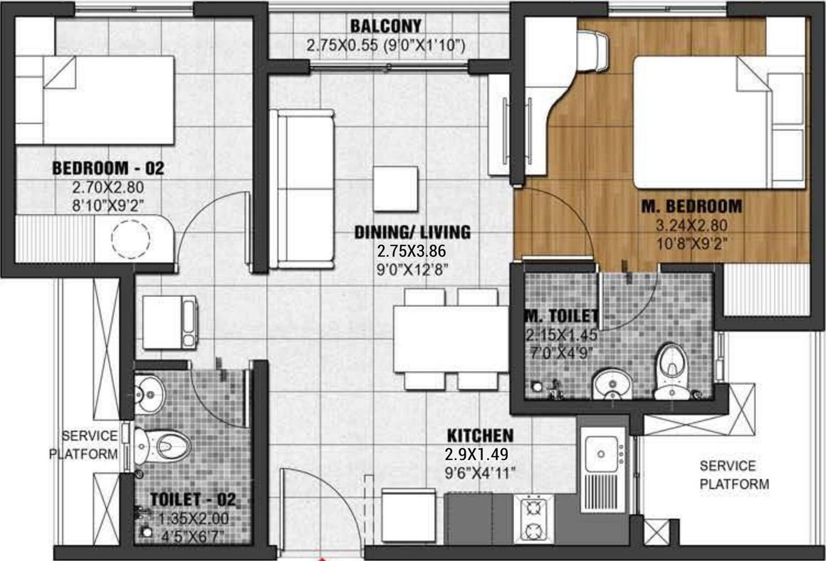 Brigade Gallium At Brigade El Dorado Floor Plan Gummanahalli, Bangalore