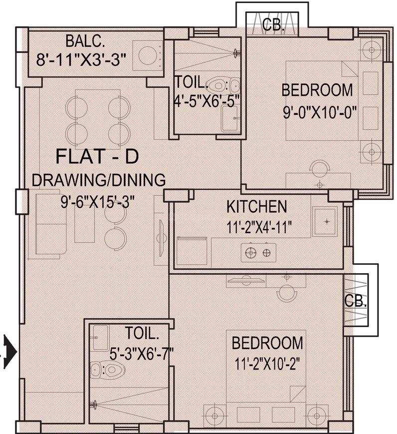Adonis Life Floor Plan Barisha, Kolkata