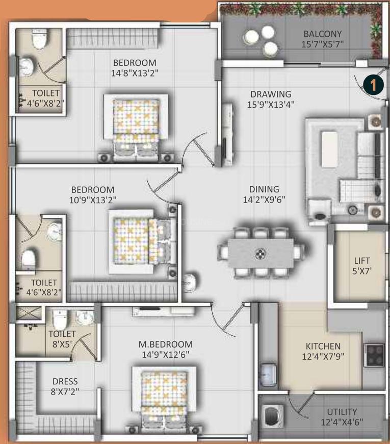 Canny Utpala 2 Floor Plan Serilingampally, Hyderabad