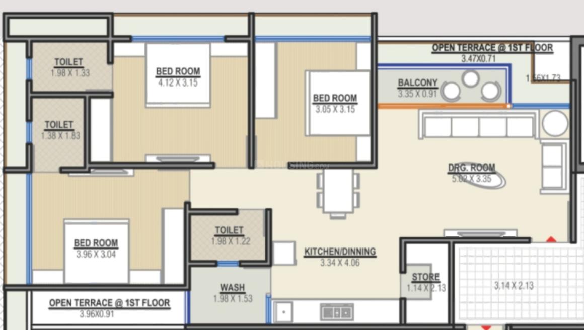 K P Sanskruti Pride Floor Plan Kathwada, Ahmedabad