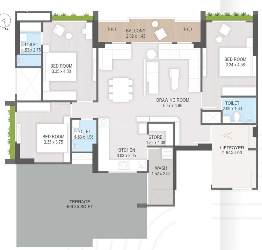 Tremont Adleap Floor Plan Chharodi, Ahmedabad