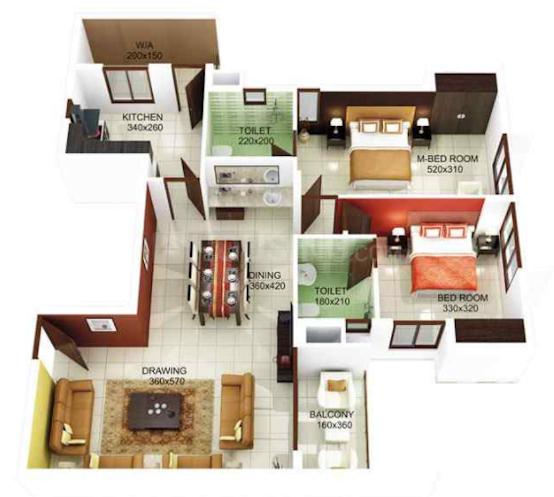 Kalyan Habitat Floor Plan Kuriachira, Thrissur