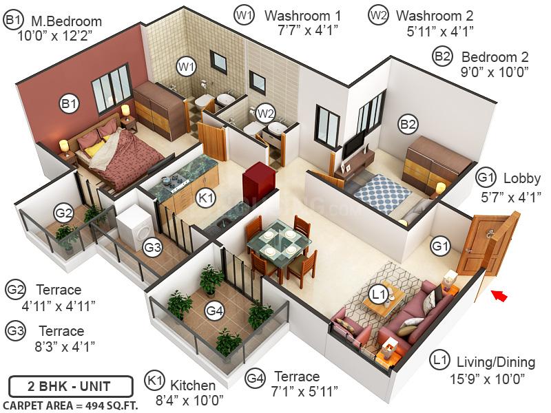 Bhalchandra Upvan Floor Plan Punawale, Pune