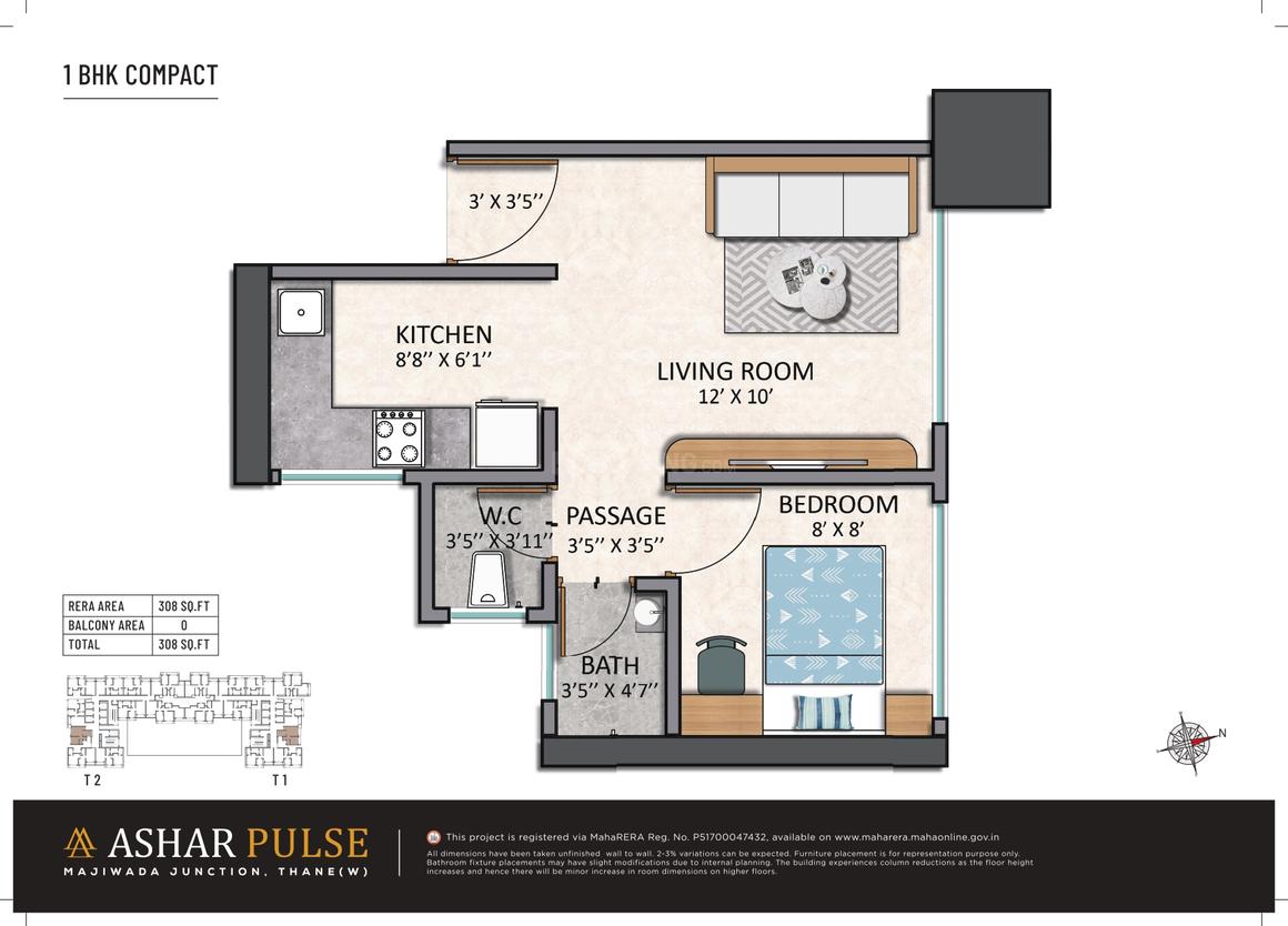 Ashar Pulse Floor Plan Thane West, Thane