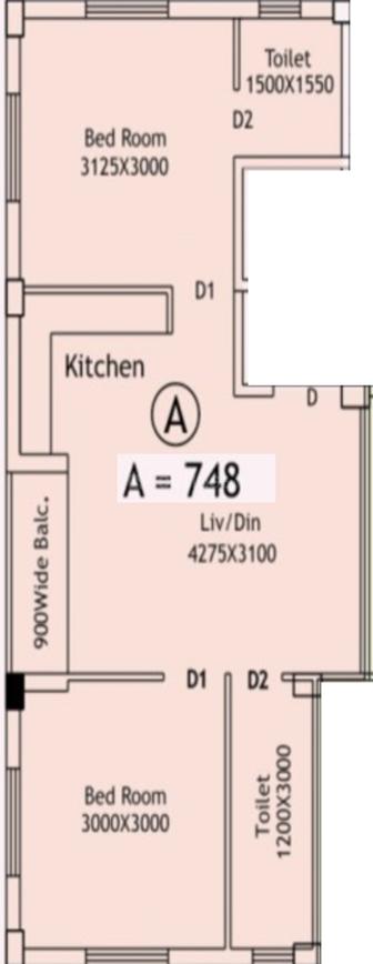 Eden Tulip Floor Plan Hussainpur, Kolkata