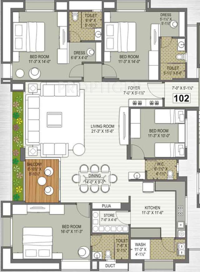 Gokul Platinum Floor Plan Vesu, Surat