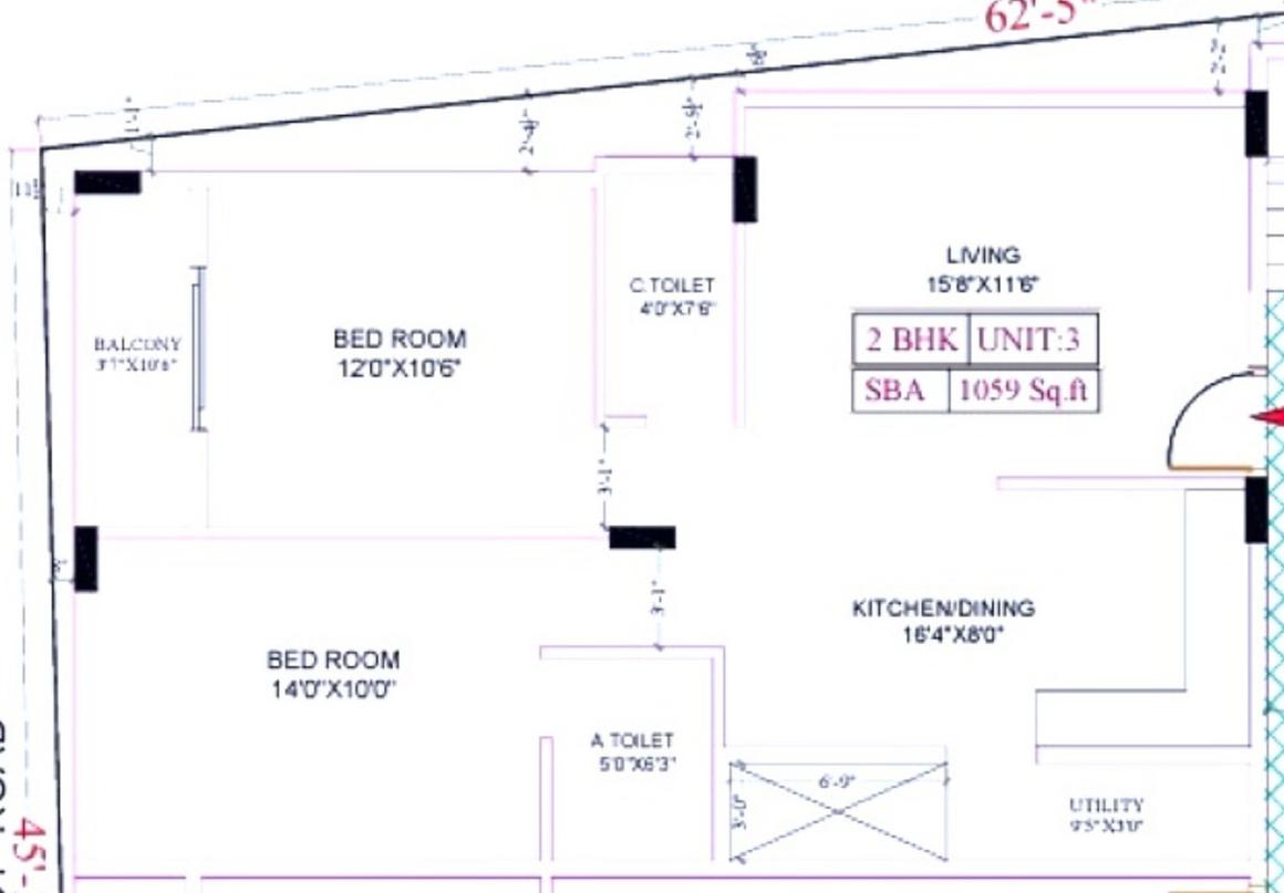 SLV Lotus Floor Plan Annapurneshwari Nagar, Bangalore
