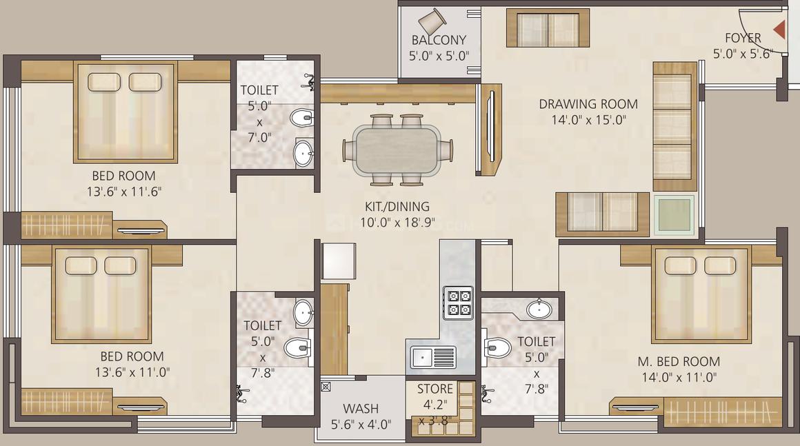 Vanshika Saral Residency Floor Plan Pratapgunj, Vadodara