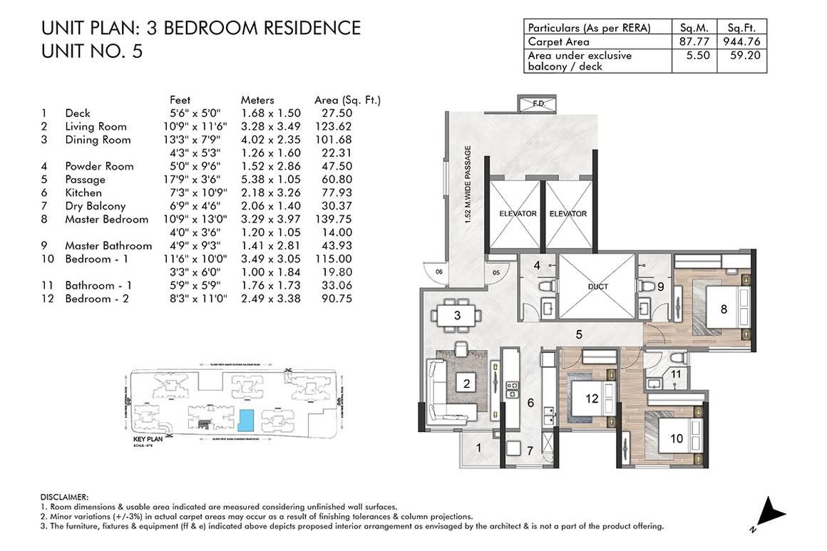 Rustomjee Seasons Wing D Floor Plan Bandra East, Mumbai