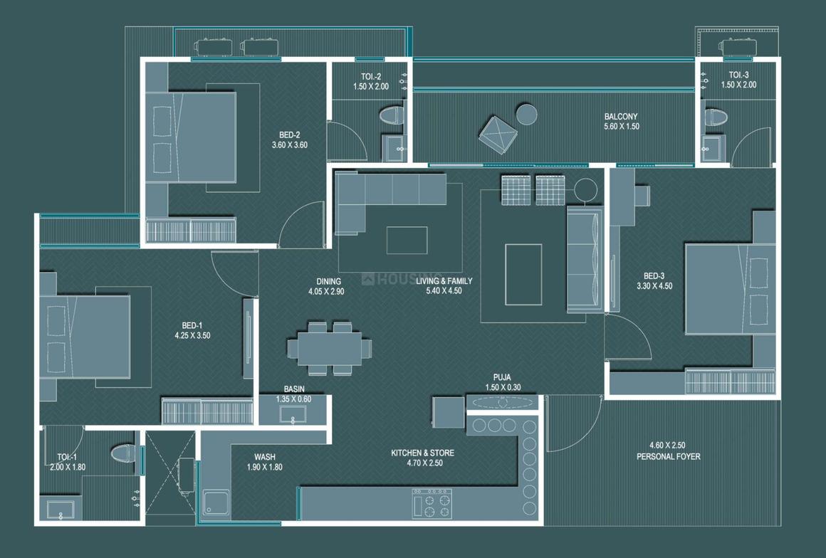 Kavisha The Portrait Floor Plan Shela, Ahmedabad