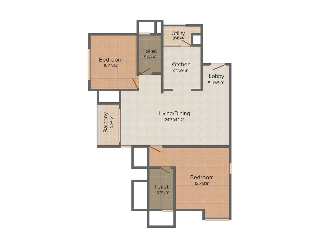 Fortius Waterscape Floor Plan Krishnarajapura, Bangalore