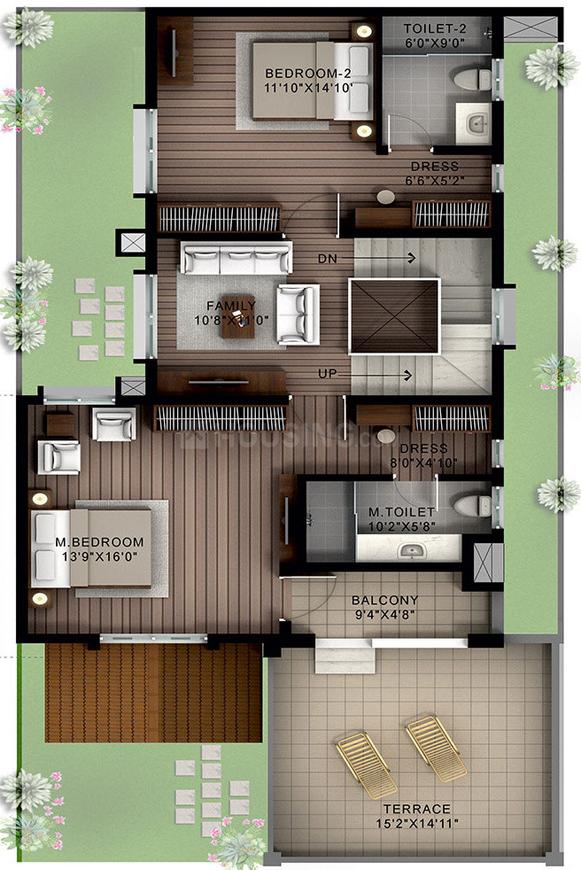 Hiranandani Cottages Floor Plan Chikkasanne, Bangalore
