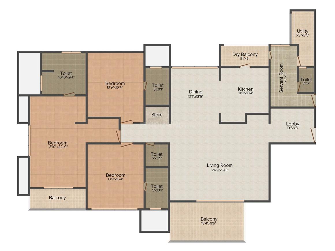 ABIL Castel Royale Grande Floor Plan Range Hill Estate, Pune