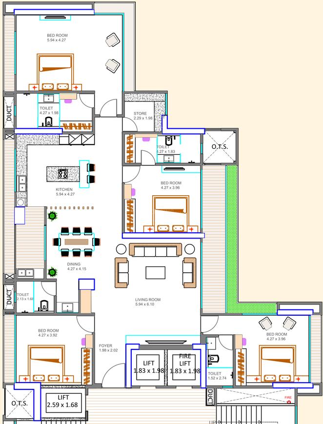 The Platinum River Floor Plan Vishal Nagar, Surat