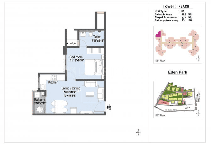 Pragnya Eden Park Phase II Floor Plan Siruseri, Chennai