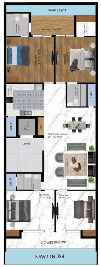 Swastik Imperial Builder Floor 290 Sqyd in Green Field Colony ...
