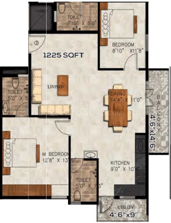 KVR Sai Kruthi Floor Plan Hulimavu, Bangalore