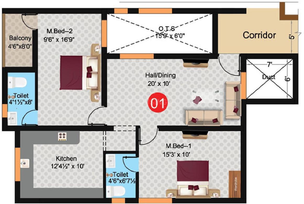 Sree Daksha Arcis Floor Plan Saravanampatty, Coimbatore