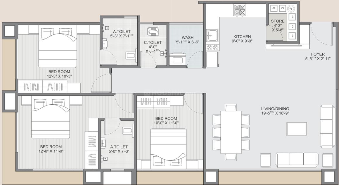 Kakadia Serenity in Vesu, Surat - Price, Reviews & Floor Plan