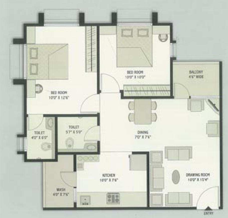 Bagadia Arshad Meridian Floor Plan Juhapura, Ahmedabad