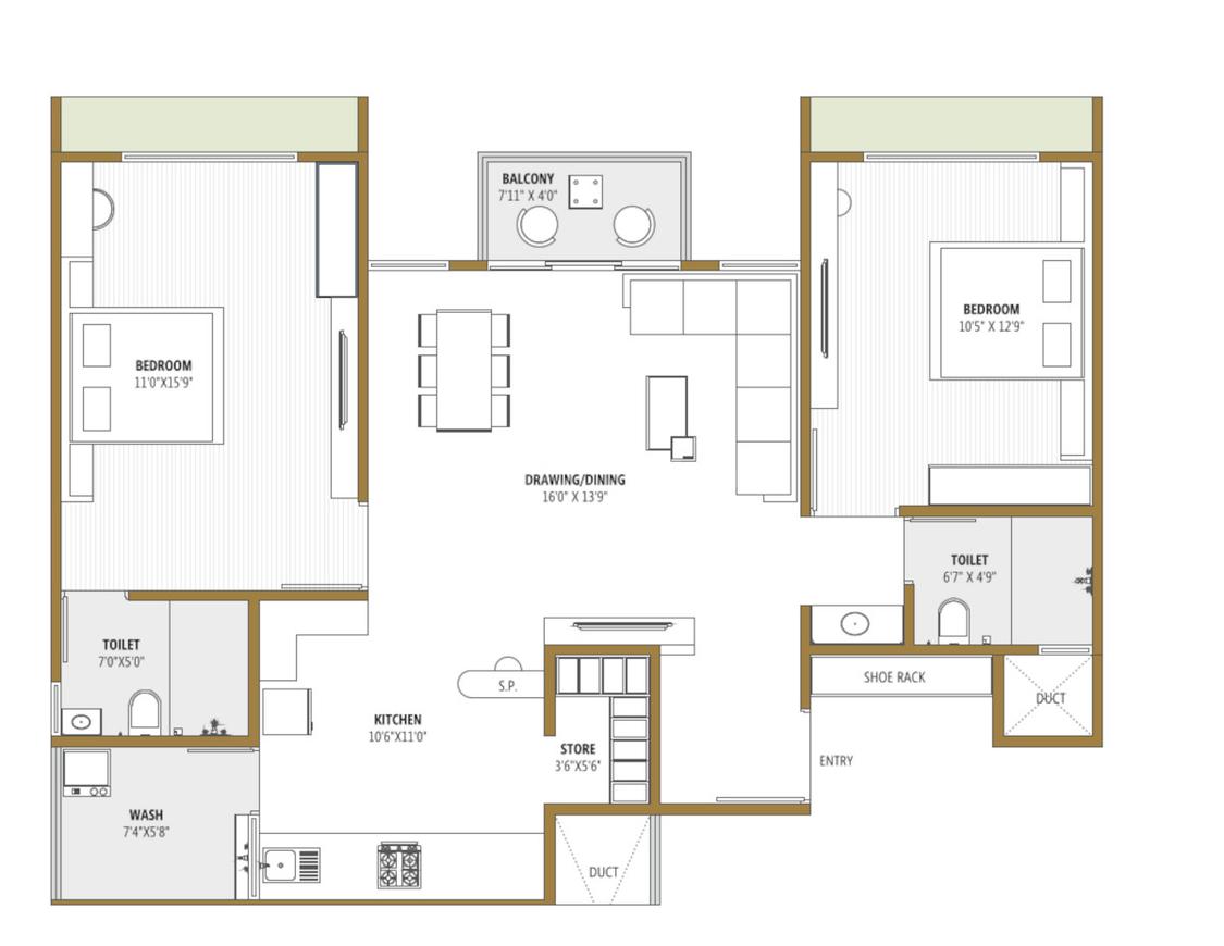 Devasya Gold Floor Plan PDPU Road, Gandhinagar
