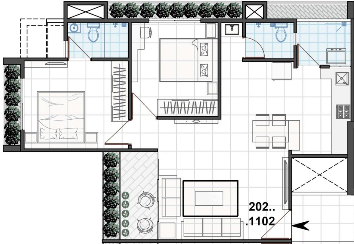 Swastik Skylark Floor Plan Gota, Ahmedabad