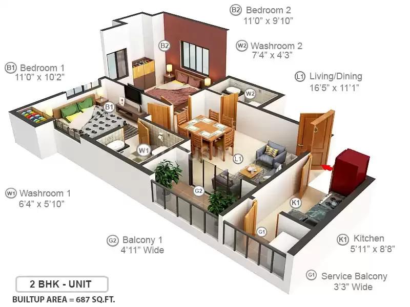 Merlin Urvan in South Dum Dum, Kolkata - Price, Reviews & Floor Plan