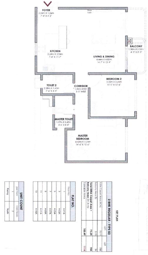 MVN Aero One Tower 4 Floor Plan Bychapura, Bangalore