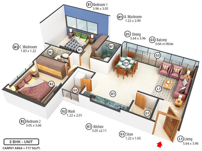 Rameshwaram Ivaan Floor Plan Palanpur, Surat
