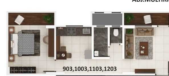 Kumar Palaash A1 Floor Plan Wadgaon Sheri, Pune