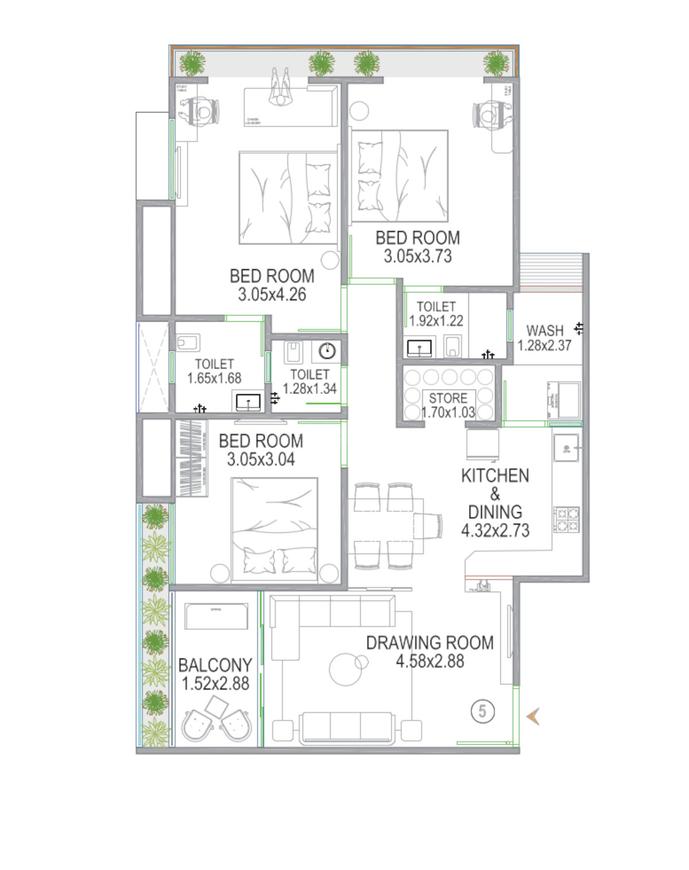 Shivaay Satva Floor Plan Zundal, Gandhinagar