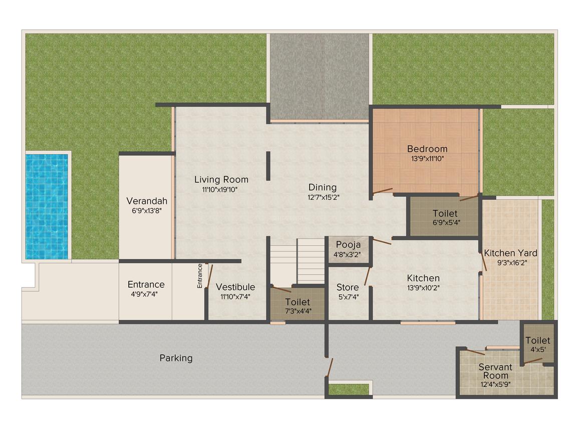 Gala Villa Aqua Floor Plan Shantipura, Ahmedabad