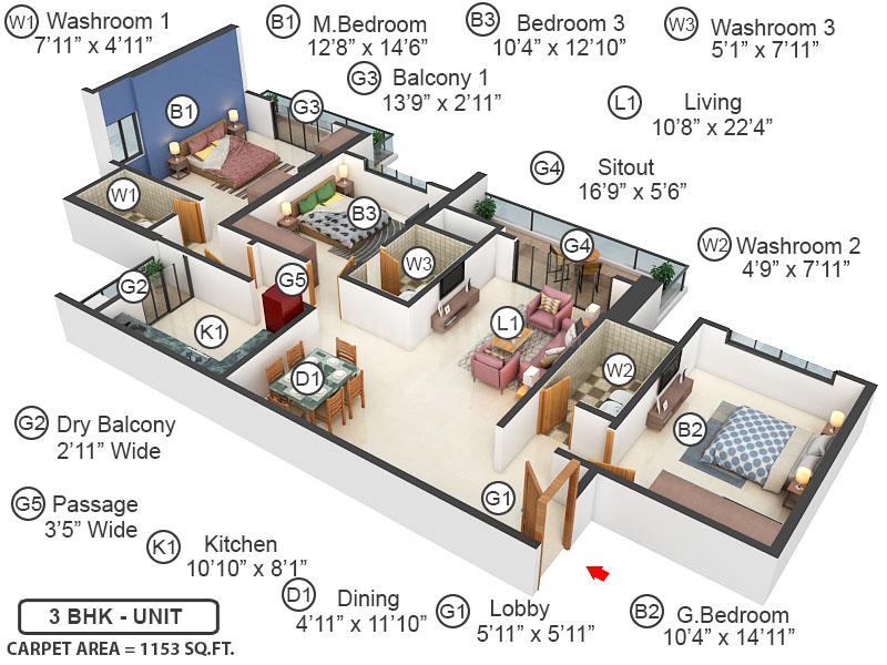 Supreme Estia Phase II Floor Plan Baner, Pune
