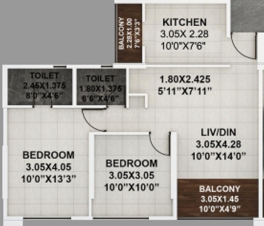 Kumar Palaash A1 Floor Plan Wadgaon Sheri, Pune