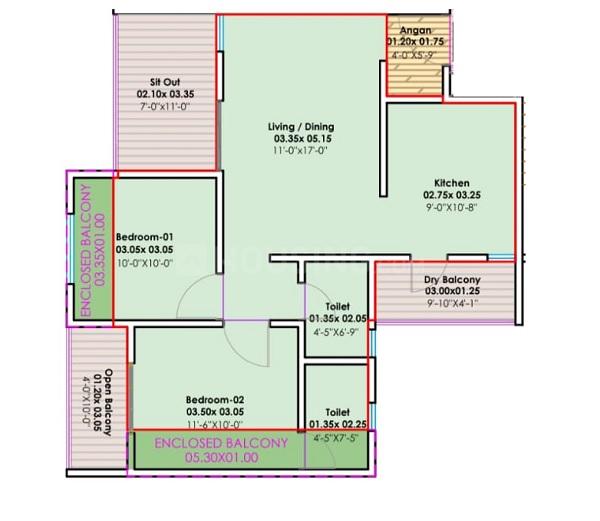 Legacy Imperial Phase II Floor Plan Kiwale, Pune