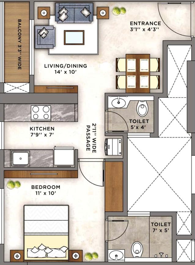 Ashar Axis Floor Plan Thane West, Thane